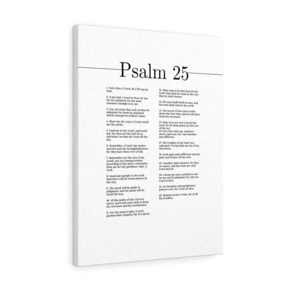 Express Your Love Gifts | Art | Scripture Sign Psalm 25 White Bible Chapter Canvas Christian ...